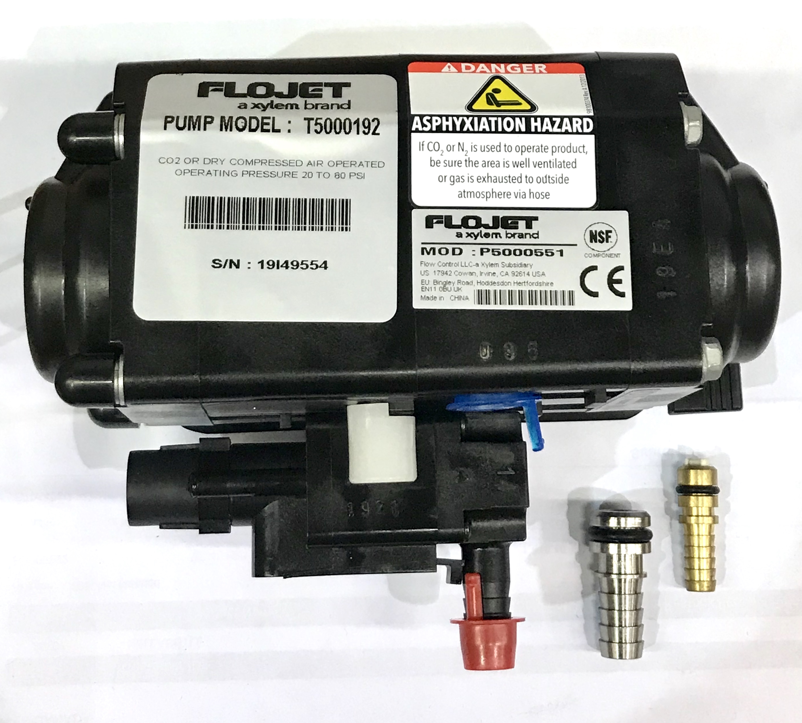 FLOJET T5000 BIB PUMP-3/8" SS OUTLET & GAS STRT - CBS Inc.