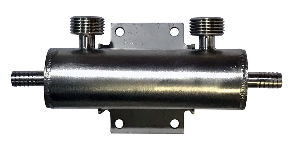 2T PT SS BEER MANIFOLD-2 x 3/8" BARB INLET/OUTLET - CBS Inc.